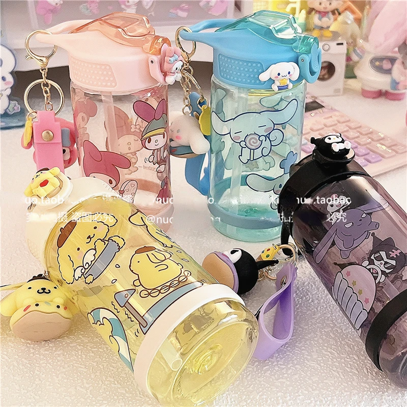 Sanrios My Melody Kuromi Cinnamoroll PomPom Purin Sippy Cup Portable ...