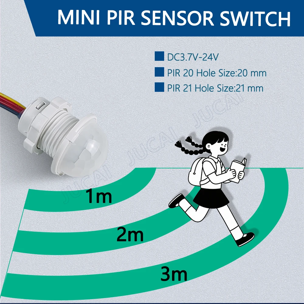 MINI Sensor de movimiento infrarrojo DC5V 12V 24V para detección de ...