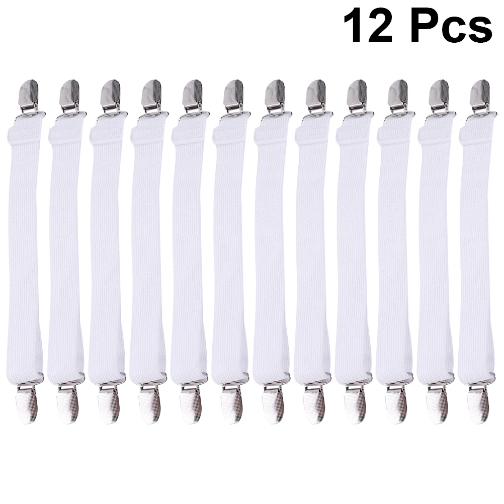 12pcs-Multipurpose-Bed-Sheet-Fasteners-Adjustable-Suspenders-Gripper ...