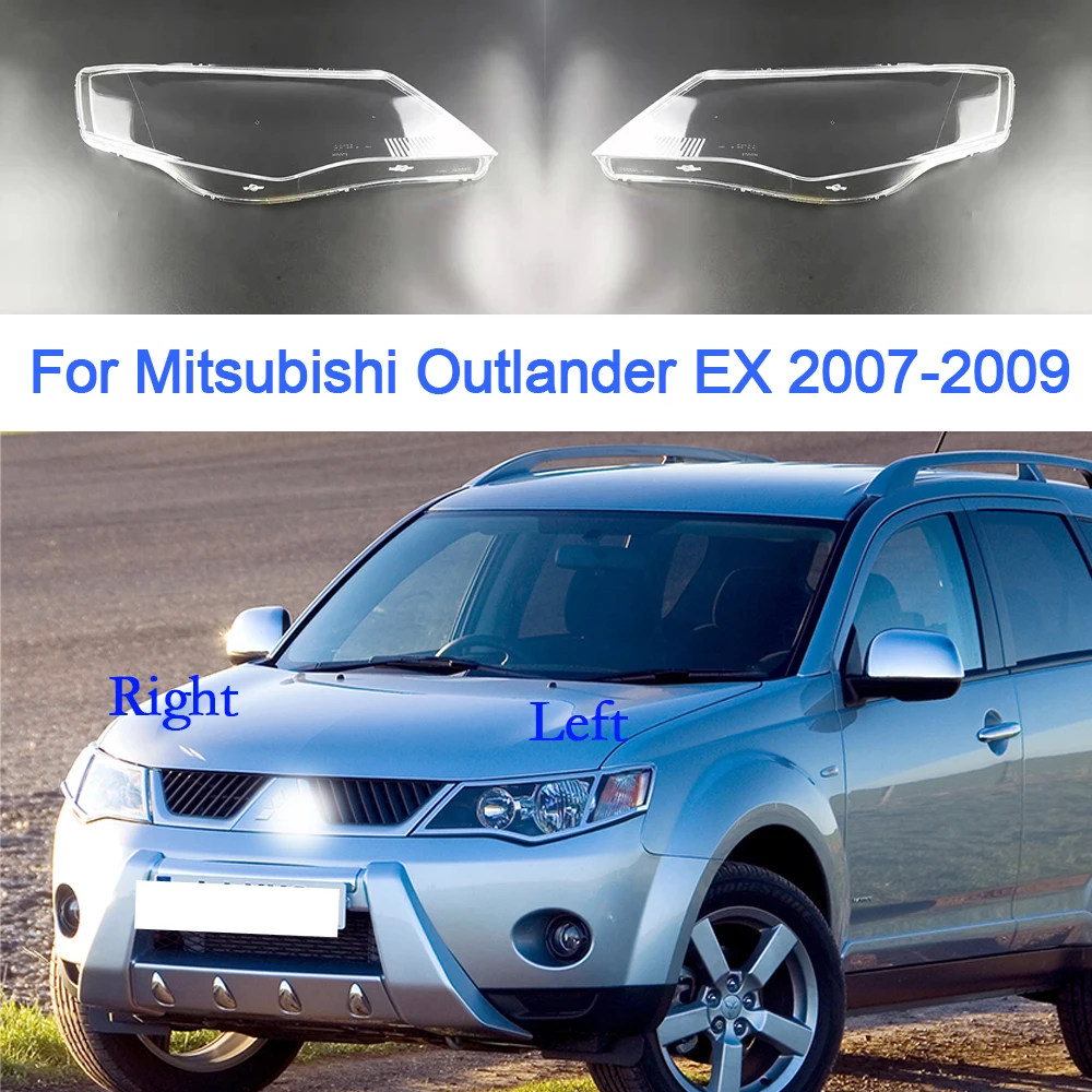 For-Mitsubishi-Outlander-EX-2007-2009-Car-Headlight-Cover-Transparent ...