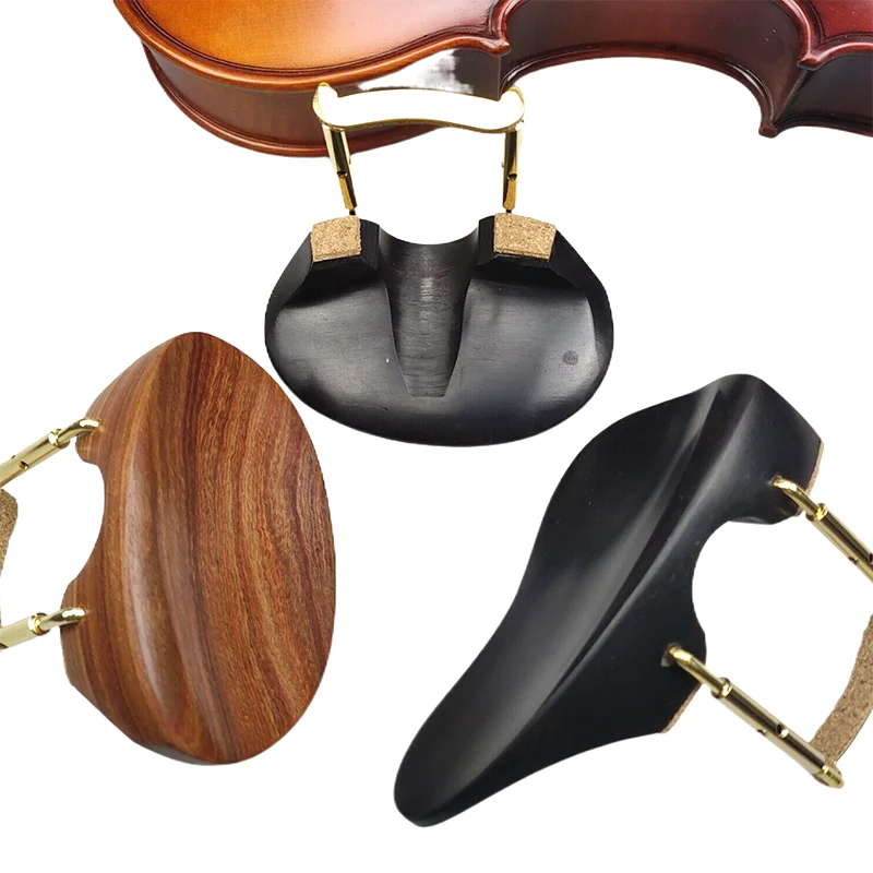 Rosewood-Ebony-Viola-Chin-Rest-Chinrest-with-Clamp-Bracket-Holder-Cork ...