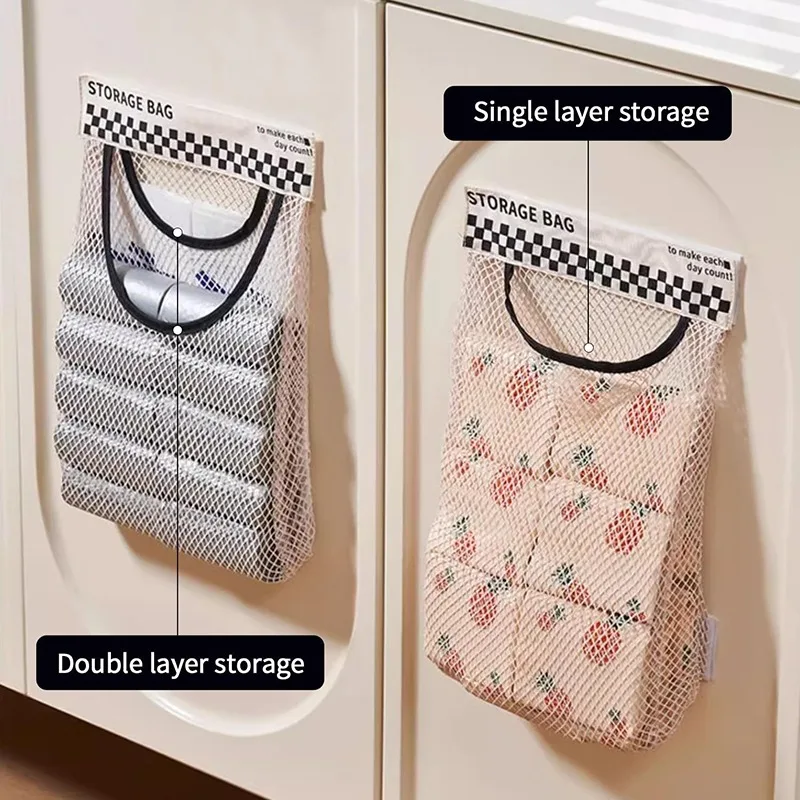Large-Capacity-Elastic-Mesh-Storage-Bag-Home-Wall-Mounted-Organizer ...