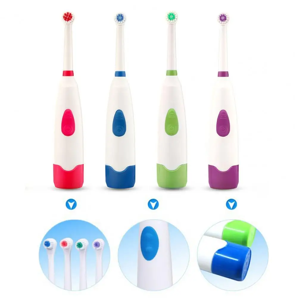 1 Set Lightweight Toothbrush with Replacement Brush Heads Deep Cleaning ...