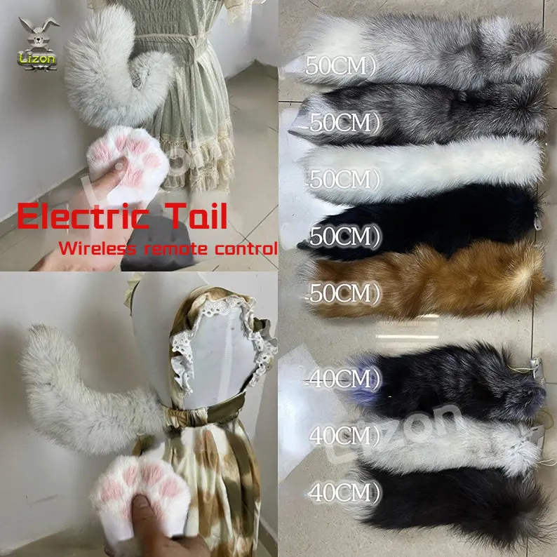 Anime-Cosplay-Fox-Tails-Wolf-Tails-Electric-Wireless-Remote-Control ...
