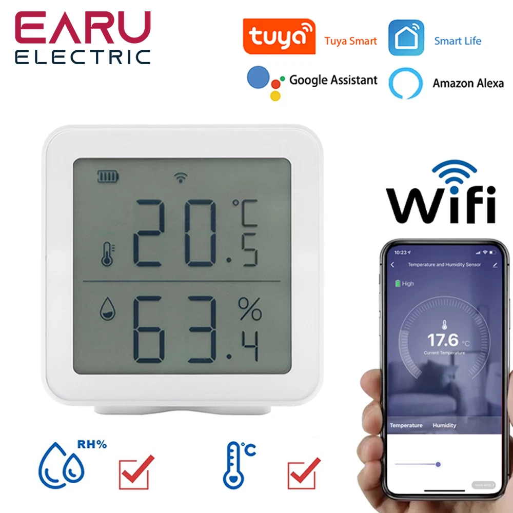 Tuya-Smart-Life-WIFI-Temperature-Humidity-Sensor-Indoor-Hygrometer ...