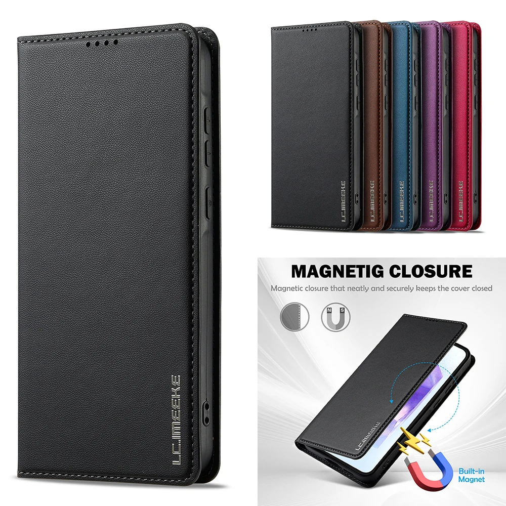 Luxury-Leather-Wallet-Case-for-Samsung-S25-Plus-Galaxy-S25-Ultra-Magnetic-Flip-Mobile-Phone ...