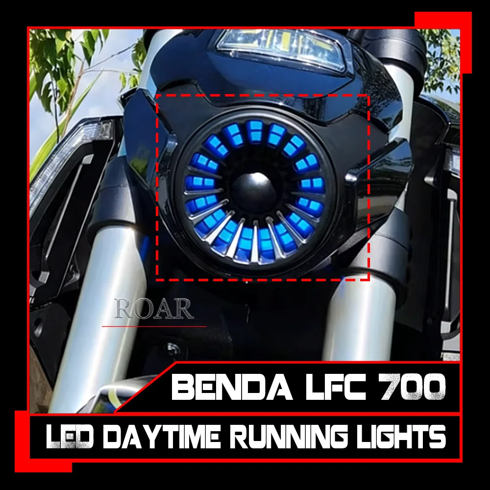For BENDA LFC 700 LFC700 Motorcycle Air Intake Lights LED Daytime ...