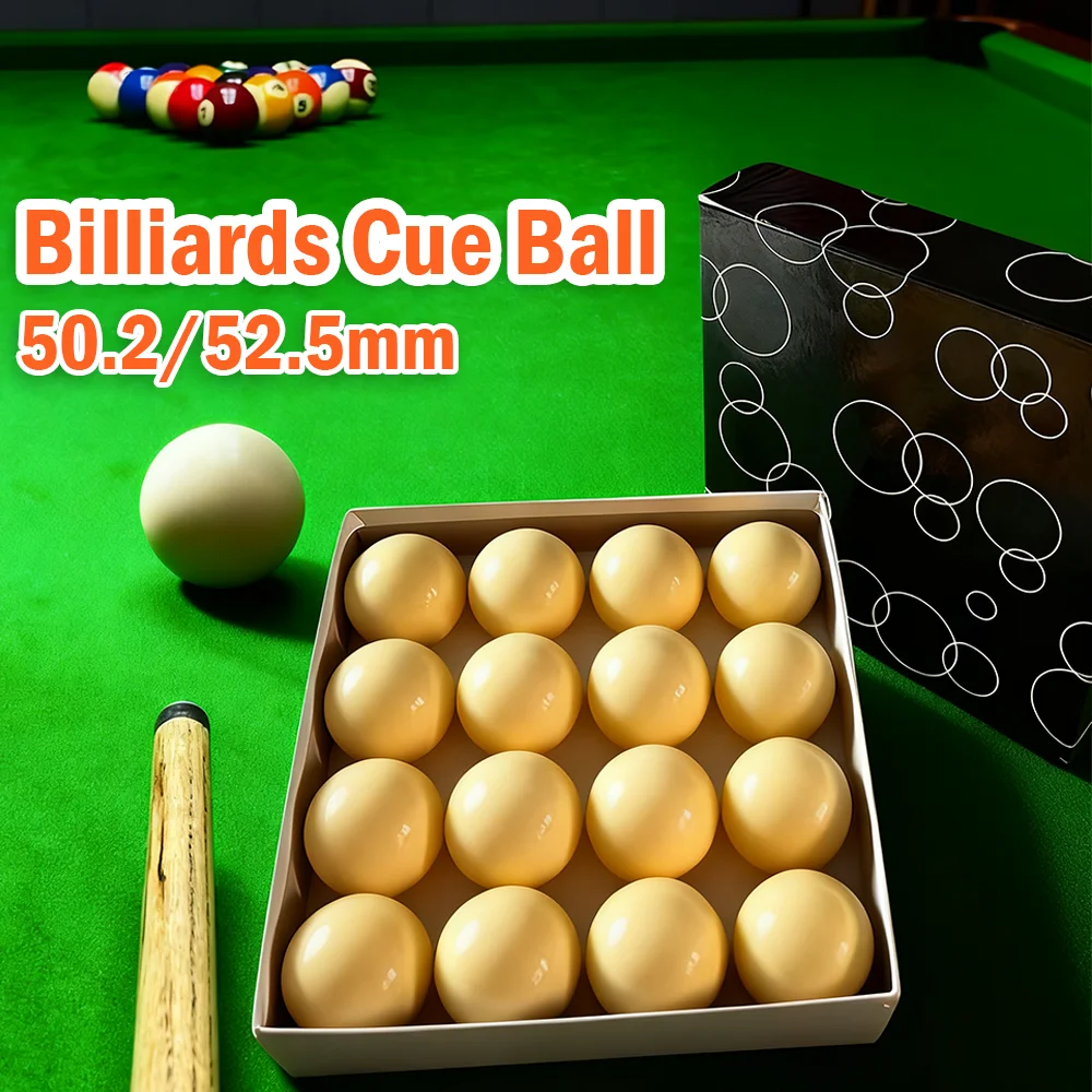 Pro Training Billiard Cue Ball 52.5mm 50.2mm Pure White Standard Ball ...