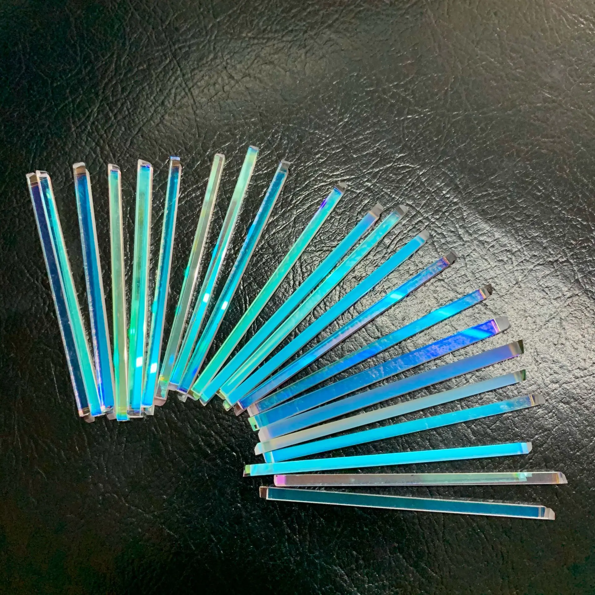 20pcs Colorful Defective Long Prism Optical Glass Rainbow Reflection ...