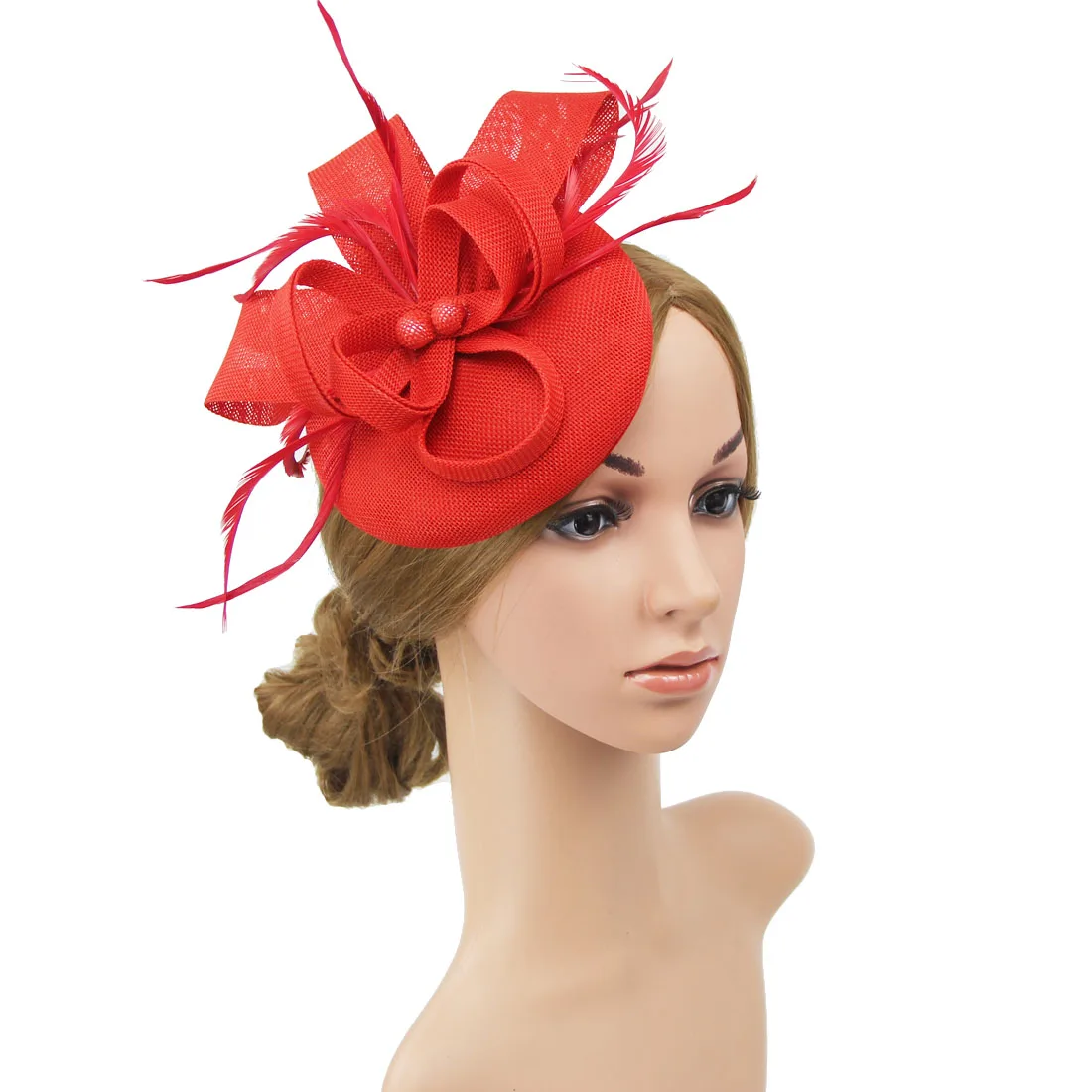 Fascinators Flower Hats, Ladies Pillbox Headband with Clips, Bridal ...