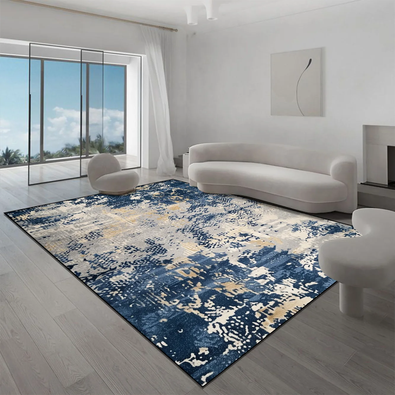 Modern-Abstract-Carpet-Large-Area-Living-Room-Carpet-Easy-Care-Coffee ...