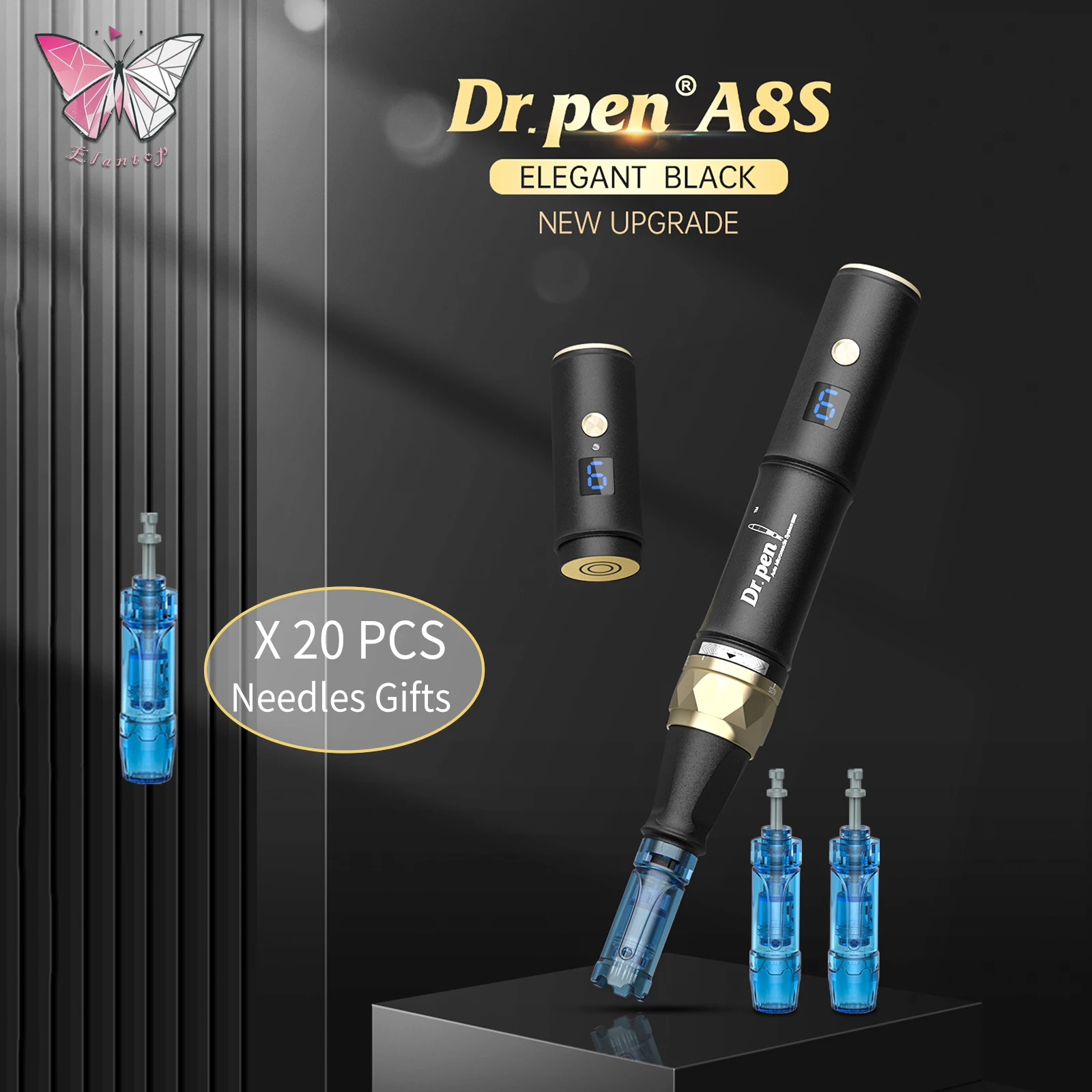 Professional Dr Pen A8S Microneedling Dermapen A8S With 22pcs Needle Cartridge Wireless ...