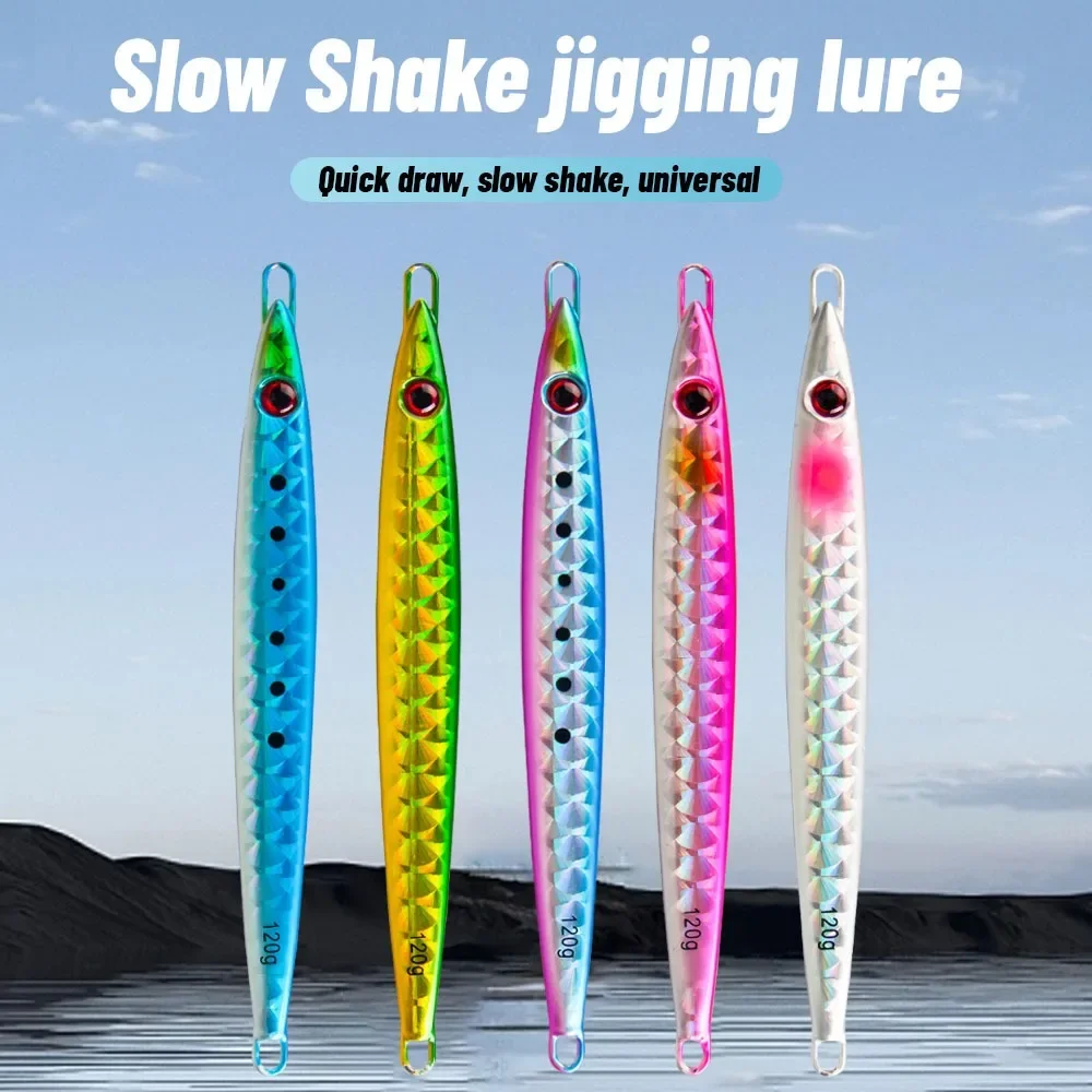 Jigging Lures 100g 120g 160g Slow Metal Jig Fishiing Lure Sea Fishing ...