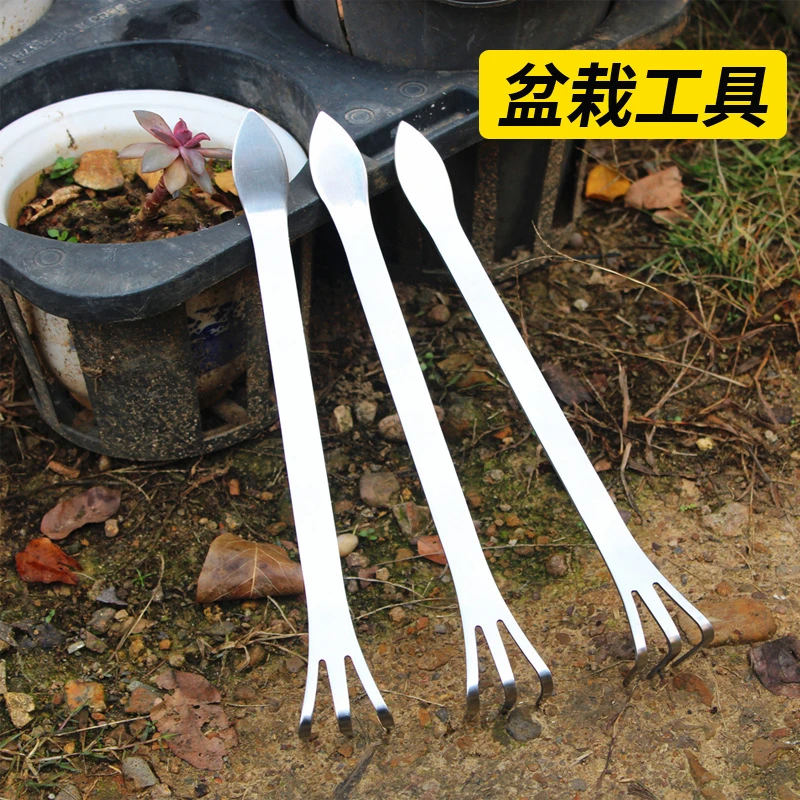 Bonsai Tools Stainless Steel Root Rake Garden Loose Soil Utensils|Rake ...