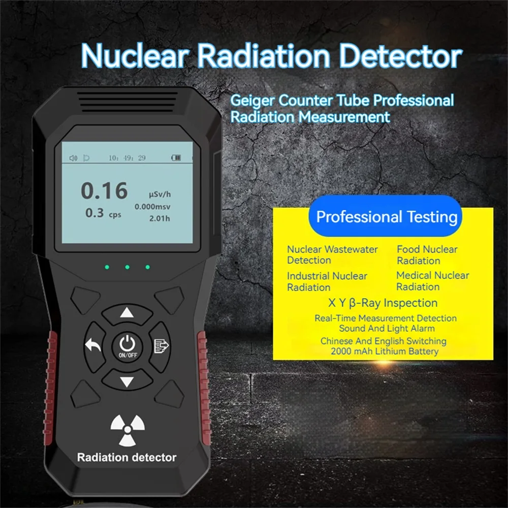 FY803 Professional Nuclear Radiation Detector Handheld Geiger Counter X ...