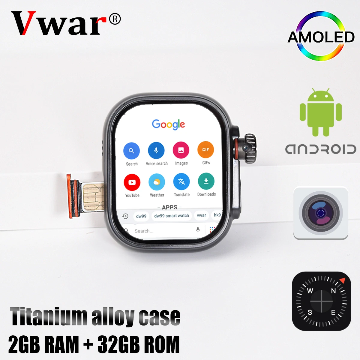 Vwar-reloj-inteligente-S9-Ultra-2-para-hombre-dispositivo-con-Pantalla-AMOLED-4G-LTE-sistema ...