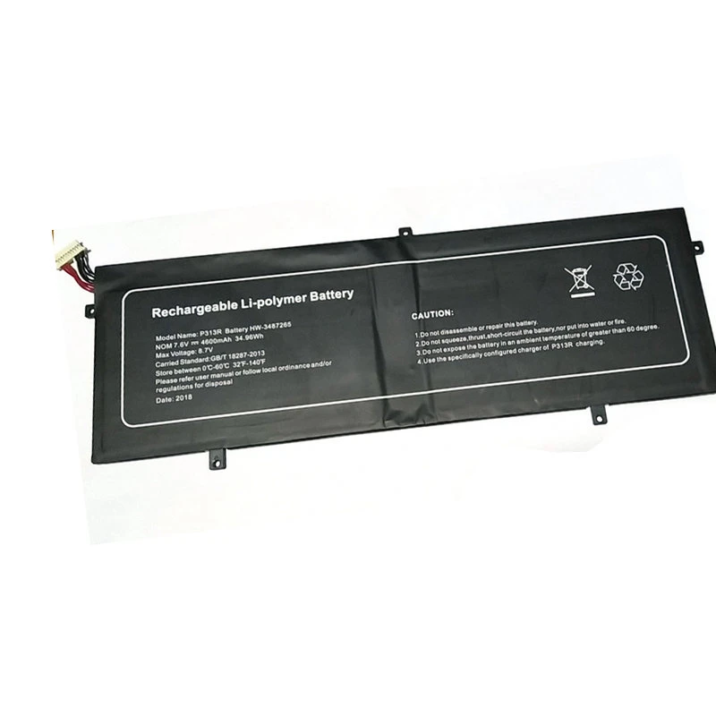 Original Laptop Battery P313r Hw-3487265 4600mah With 8 Lines 3587265p ...