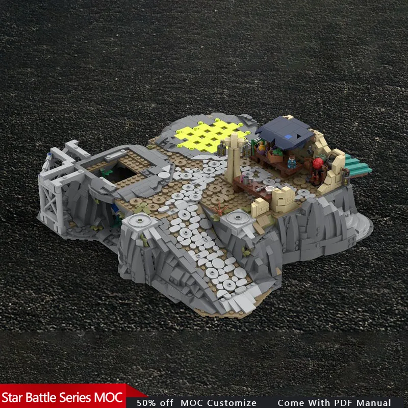 2279 PCS Space War Outpost Rocky Platform MOC Customize Modular ...