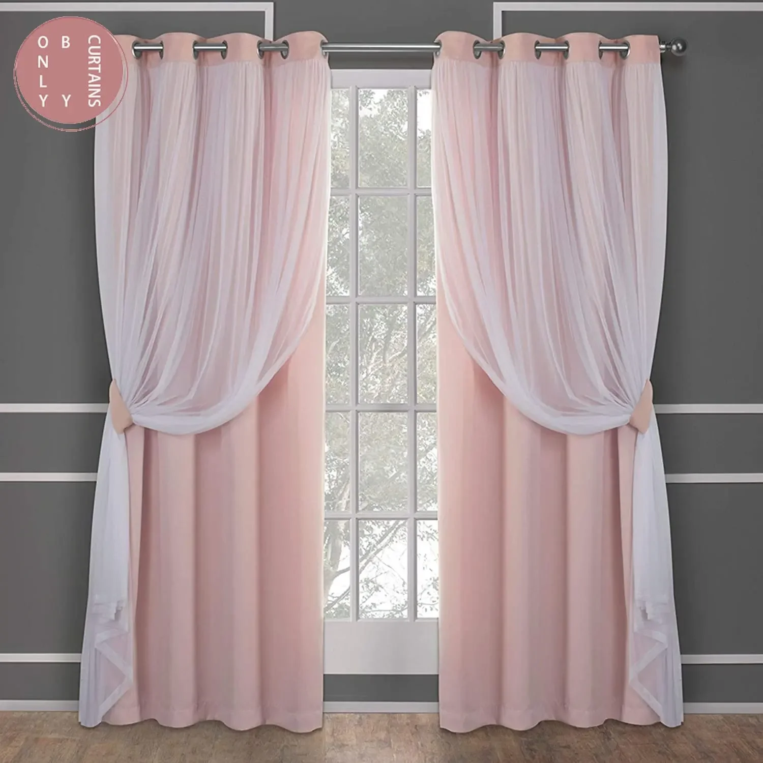 Pink-Blackout-Curtains-for-Living-Room-Curtain-for-Bedroom-Backdrop ...