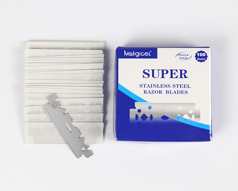 30-50-100PCS-Single-sided-Razor-Blade-Stainless-Steel-Razor-Blades-Men ...