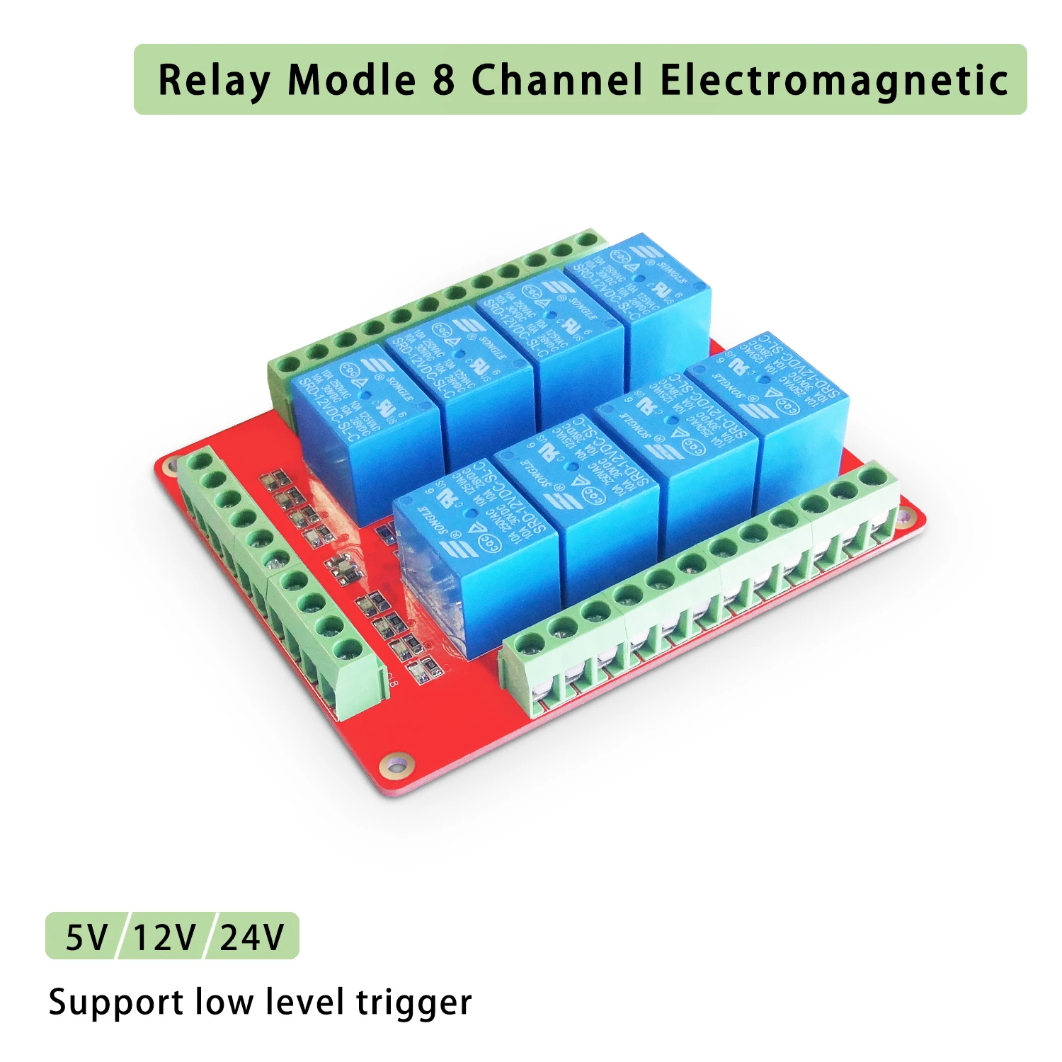 8-Channel-Electromagnetic-Voltage-Relay-220vModule-Low-Level-Trigger ...