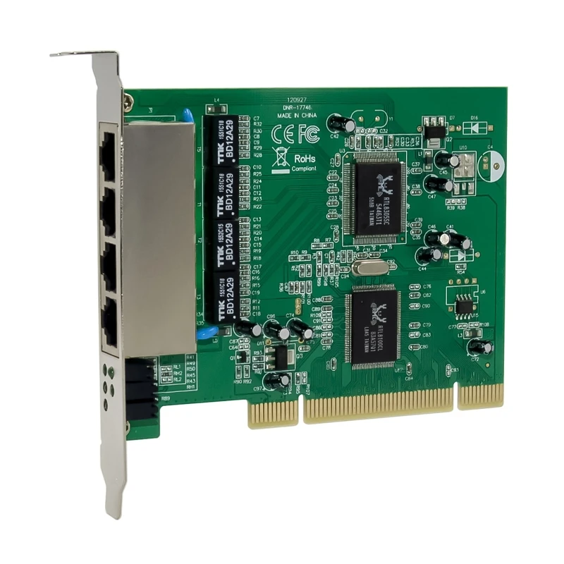 Pci Quad Fast Ethernet Switch Board 100mbps Realtek Pci V2.2 Rtl8305 ...