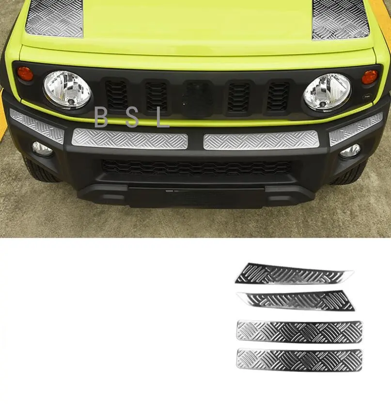 4pcs-S-Steel-Front-Bumper-Panel-Trim-For-Suzuki-Jimny-JB64-JB74-2019 ...