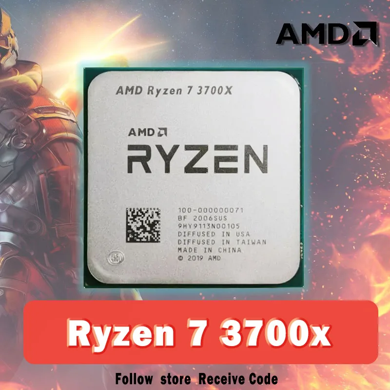 Amd ryzen 7 3700x r7 3700x 3.6 ghz processador cpu de oito núcleos ...