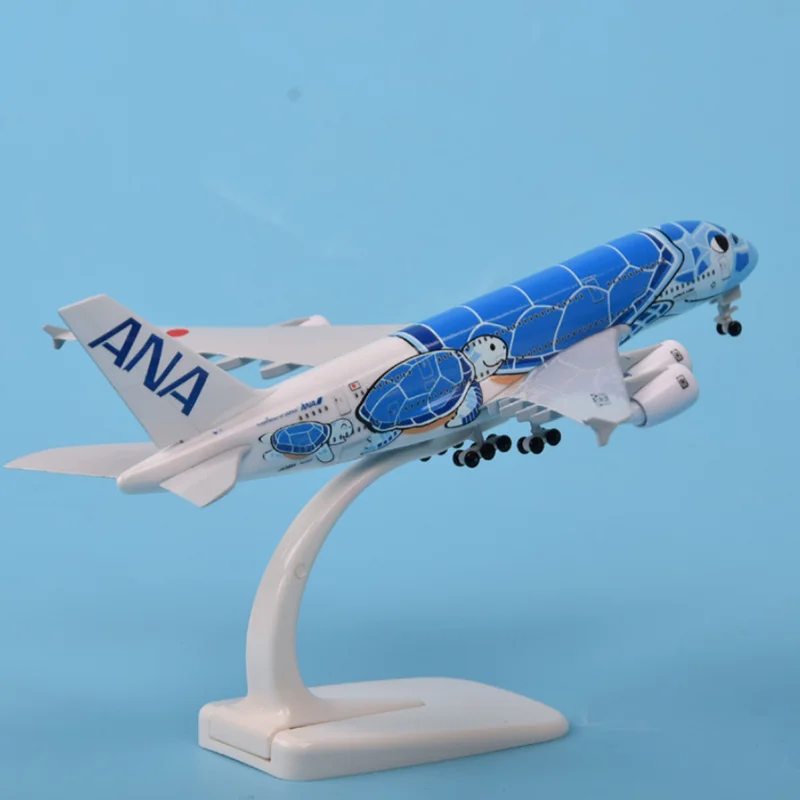 Mousse avion,B--Avion Airbus avec train'atterrissage, modèle en alliage ...