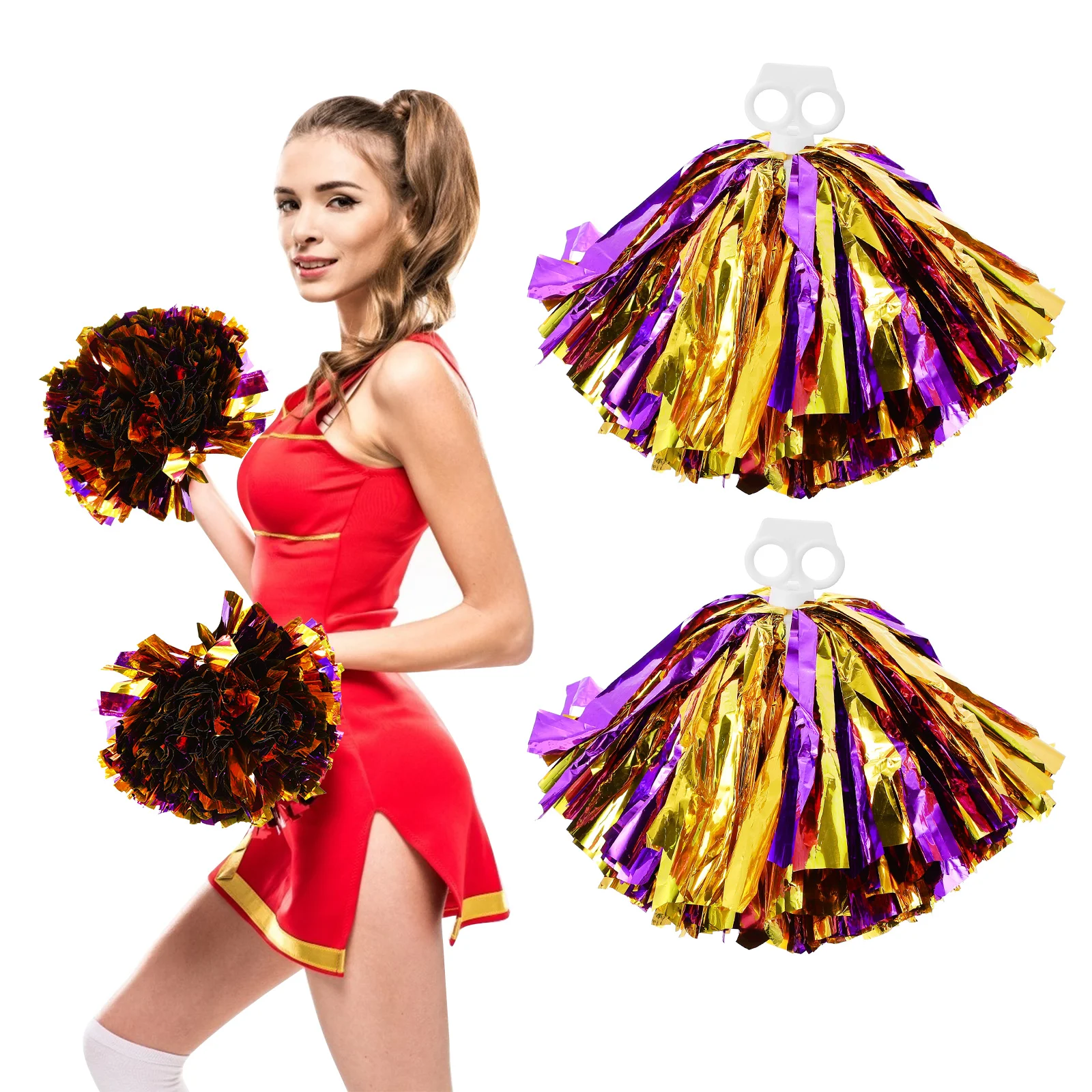 2pcs Dance Competition Shiny Cheerleading Kit Cheer Props Cheering ...