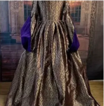 Anne Boleyn purple ball gown dress costume Tudor period Queen Elizabeth ...