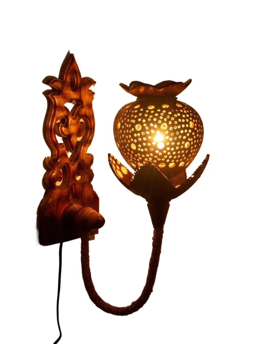 New-Chinese-style-coconut-shell-wall-lamp-decoration-corridor-courtyard ...