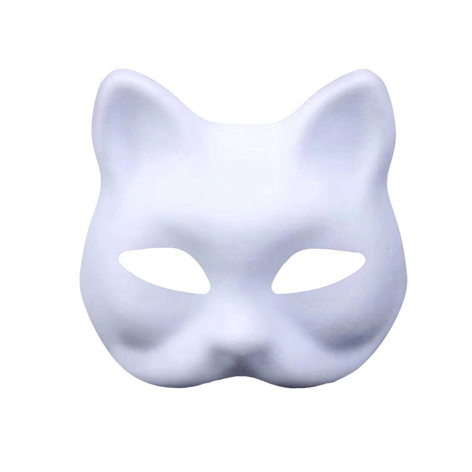 Japanese-Mask-Cat-Mask-Half-Face-Hand-painted-Cat-Fox-Mask-DIY-Blank ...