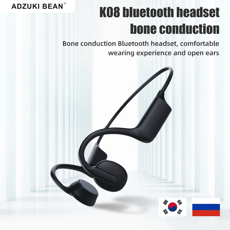 Adzuki Bean Wireless Bone Conduction Earphones K08 Handsfree Bluetooth ...