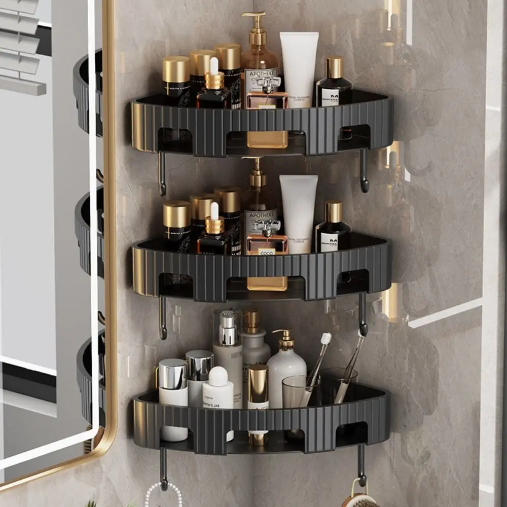 Plastic-Bathroom-Storage-Rack-New-No-Punch-Wall-Mount-Condiment ...