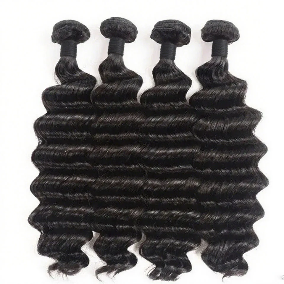 BINF Hair Mongolian Loose Deep Wave Bundles 100% Human Hair Extensions 1/2/3/4 Bundles Hot Deal ...