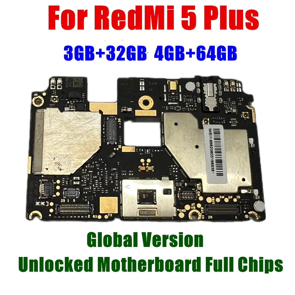 Global Version Original Motherboard For Xiaomi Hongmi Redmi 5 Plus ...