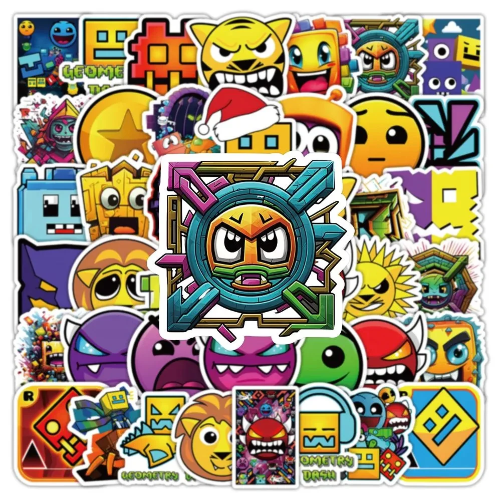 10-30-50-100pcs-Colorful-Game-Geometry-Dash-Graffiti-Stickers-Cute ...