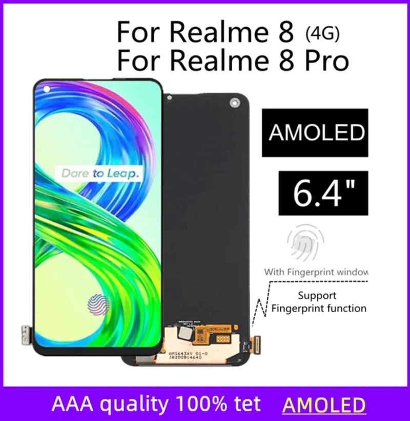 6-40-AMOLEDFor-Realme-8-RMX3085-LCD-Display-Touch-Screen-Assembly ...