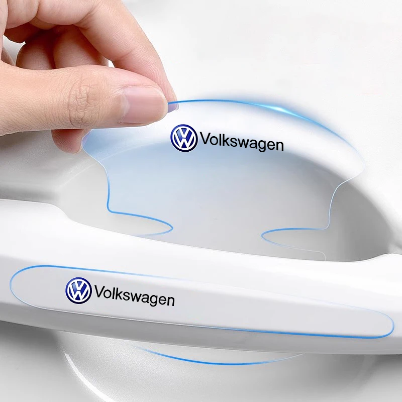 8Pcs TPU Car Door Handle Film Anti Scratch Stickers Decal For VW Atlas ...