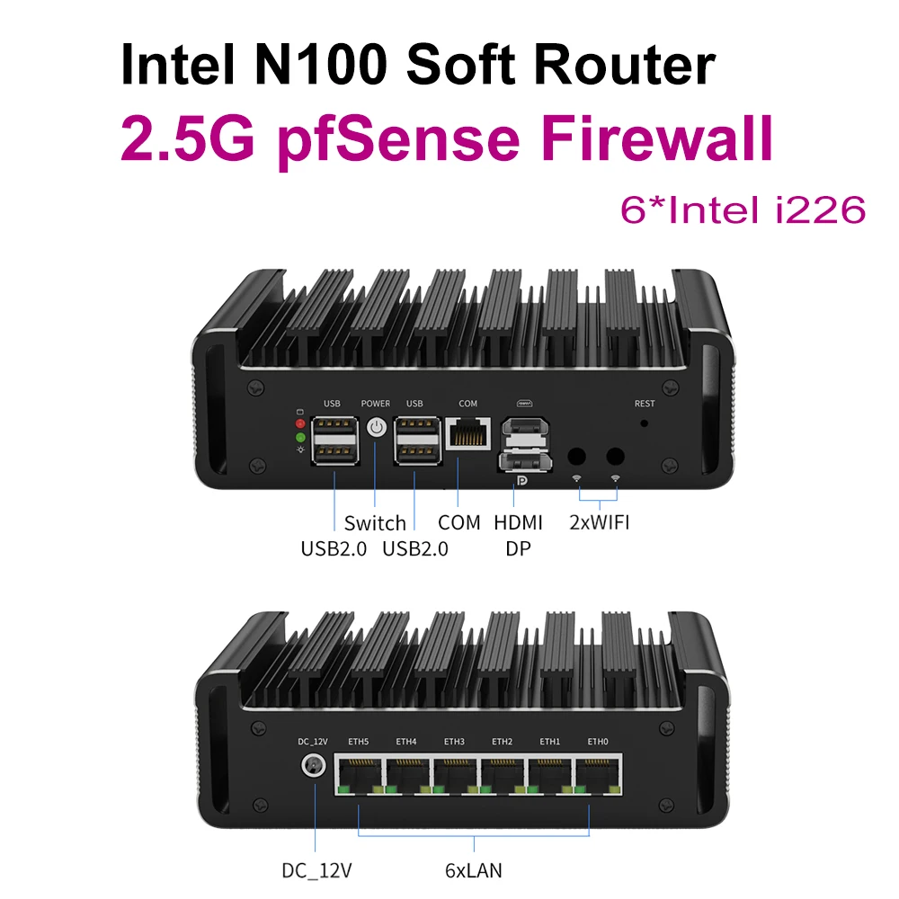 G31-Firewall-Mini-PC-12th-Gen-Intel-N100-2-5G-Soft-Router-6x-Intel-i226 ...
