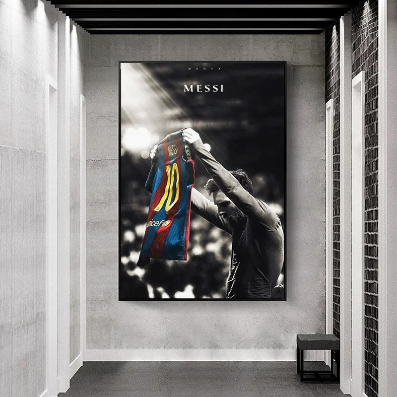 Football-Star-Messi-Retro-Poster-Wall-Art-Decoration-Painting-Without ...