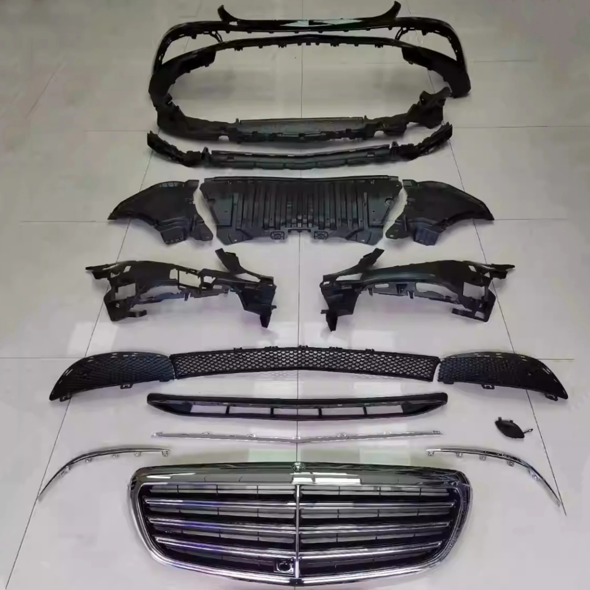 Front-Bumper-Assembly-Grille-Bottom-Grill-Trim-for-Mercedes-Benz-E ...