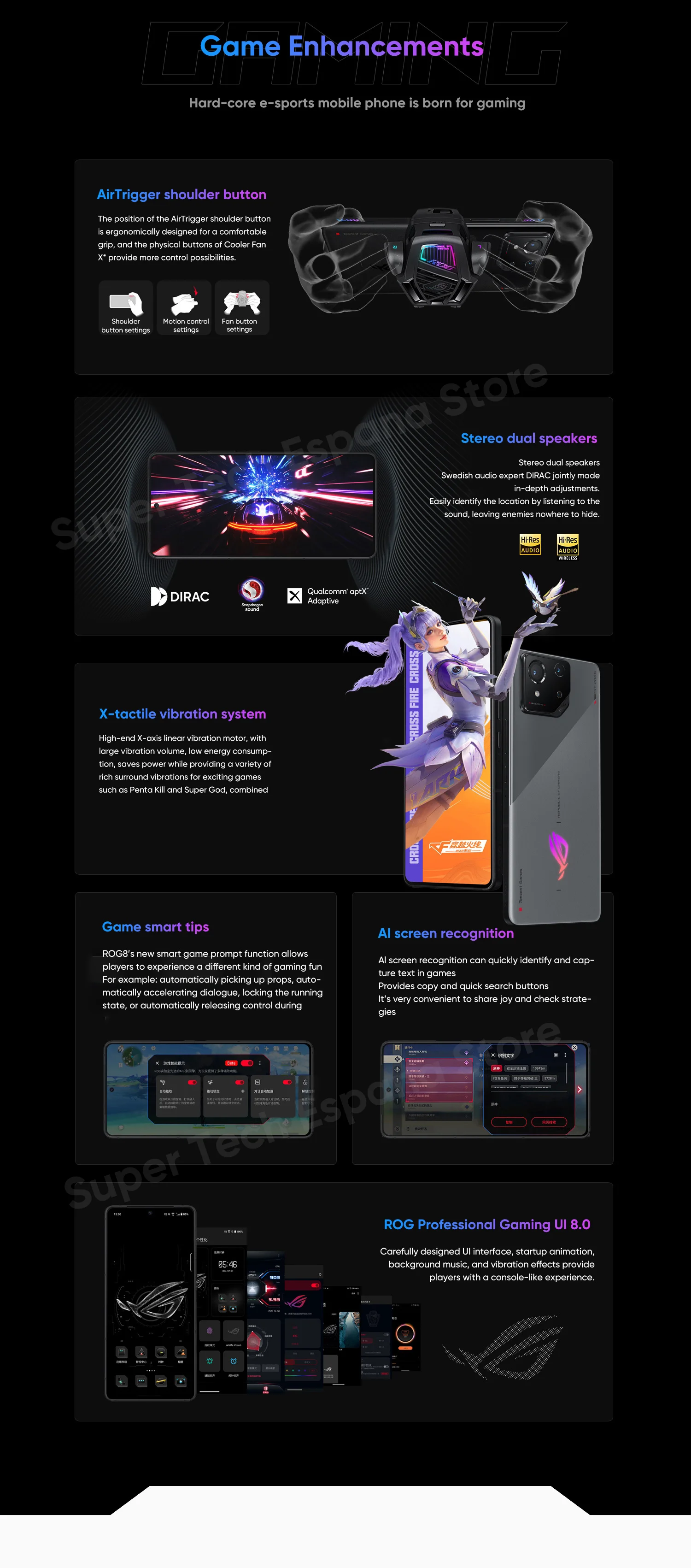 ASUS ROG Phone 8 5G Smartphone Snapdragon 8 Gen 3 Gaming Phone 6.78 ...