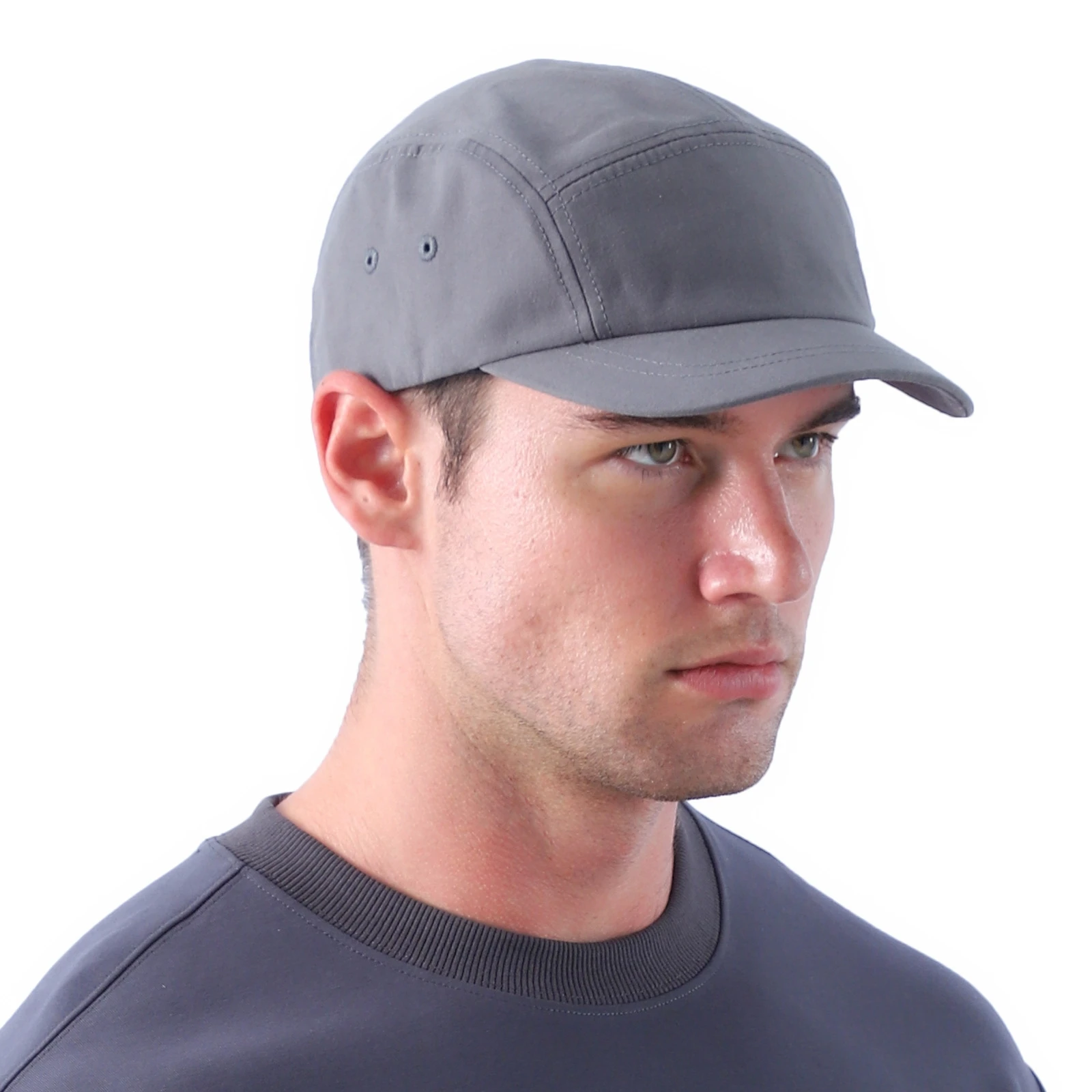 5-Panels-Short-Brim-Baseball-Cap-for-Women-and-Men-Solid-Single-Layer ...