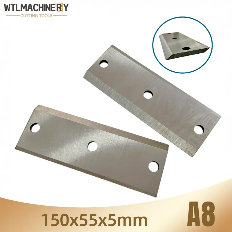 2Pcs-Wood-Chipper-Blade-150x55x5mm-3Hole-A8-Wood-Chippers-Wood-Pile ...