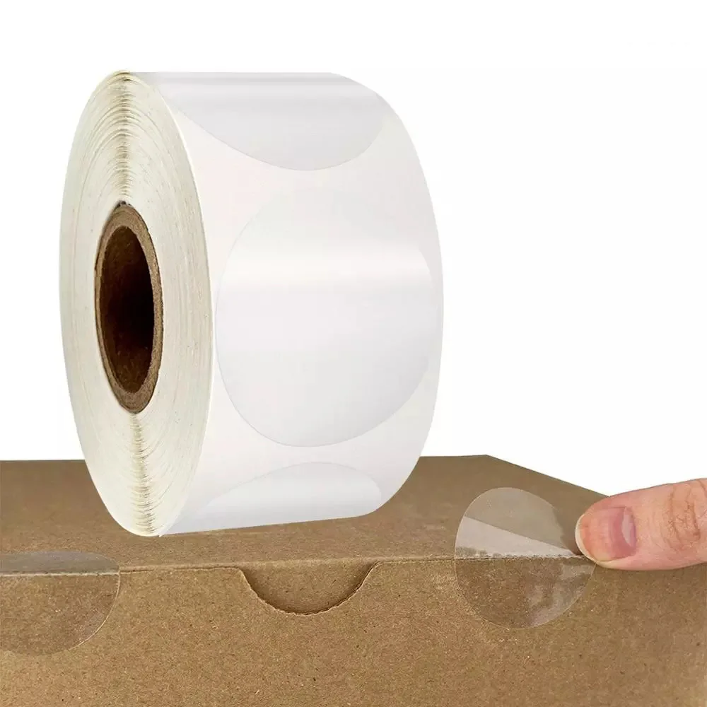 50-500pcs1-Inch-Business-Package-Seal-Labels-Sticker-Transparent-Labels ...