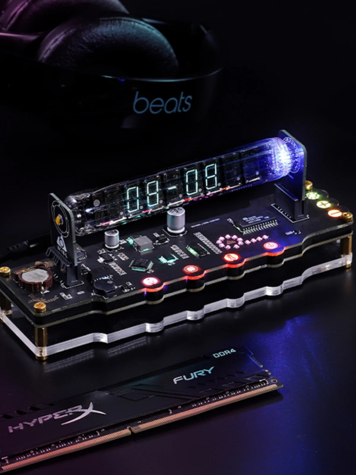 Modern-Electronic-Clock-Home-Decorations-Cyberpunk-Computer-Table-Desk ...