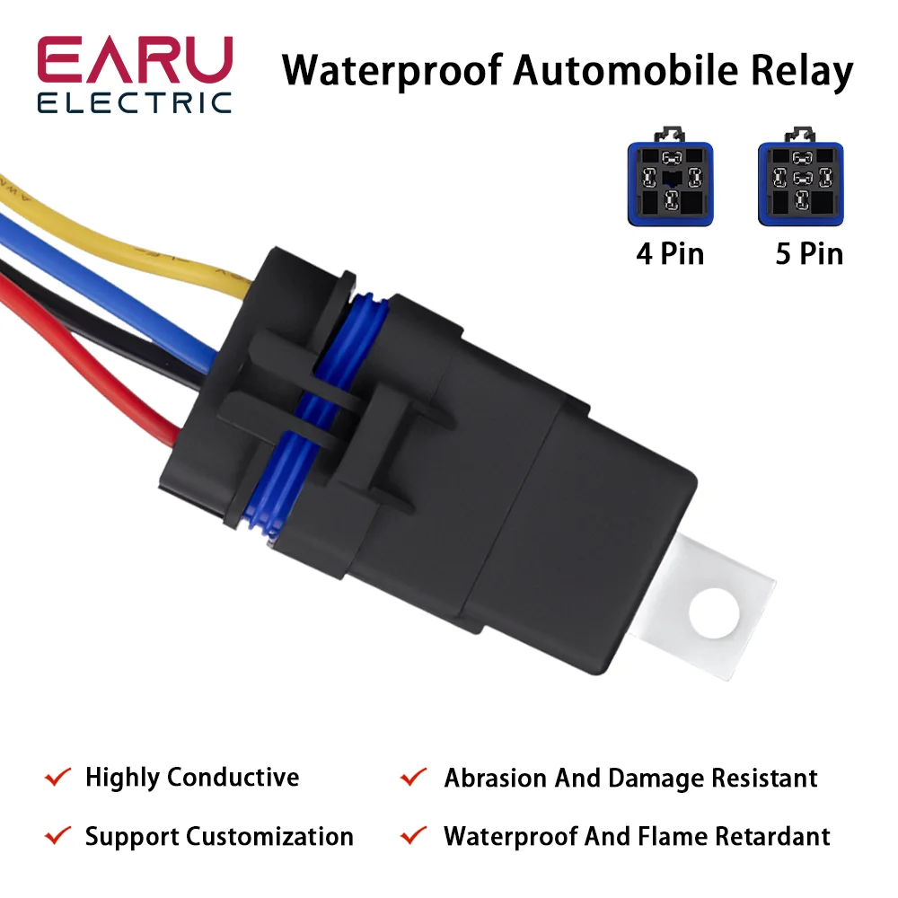 Car-Auto-Automobile-Relay-Sealed-Waterproof-Integrated-Wired-DC12V-40A ...