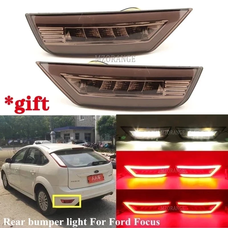 2Pcs LED Rear Bumper Reflector Light For Ford Focus Hatchback 2009-2013 ...